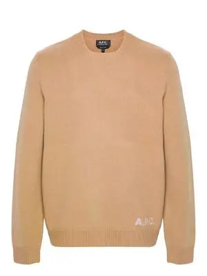 A.p.c. Virgin Wool Intarsia-knit Sweater - Neutrals