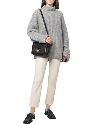 COCCINELLE Arlettis Pebbled-leather Satchel - Black