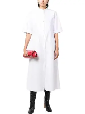 JIL SANDER Cotton Shirt Dress - White