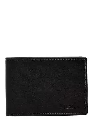 COACH Bi-fold Leather Wallet Black