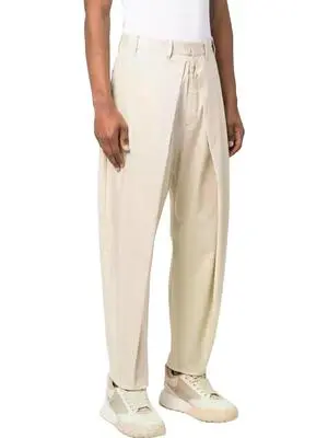 COUNTY OF MILAN COUNTY OF MILAN Layered Tapered Cotton Blend Trousers