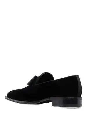 Dsquared2 Velvet Loafers With Bow Detailing - Black