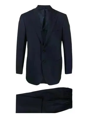 Kiton Single-breasted Tailored Suit - Blue