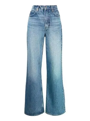 REFORMATION Cary High-rise Wide-leg Jeans - Blue