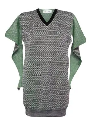Toga Geometric Intarsia Knit Vest - White