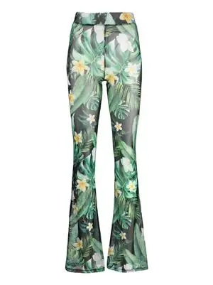 Philipp Plein Hawaii Print Flared Trousers - Green
