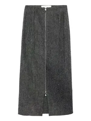 CONNER IVES Reconstituted Military Blanket Skirt - Grey