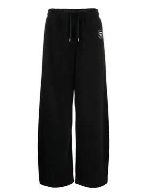 Stella McCartney Logo Patch Cotton Track Pants - Black