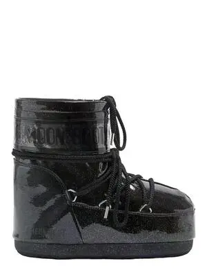 Moon Boot Icon Low Glitter Boots - Black