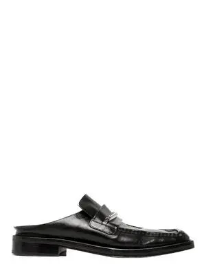 Martine Rose Chain-embellished Slip-on Loafers - Black