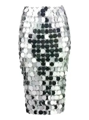 PACO RABANNE Rabanne Mirror-Effect Sequin Midi Skirt