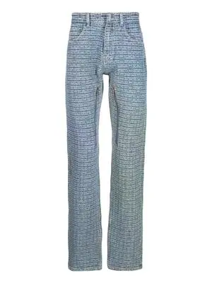 Givenchy 4g Motif Straight-leg Jeans - Blue