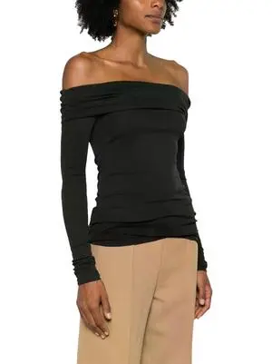 Nanushka Off-shoulder Long Sleeve Top - Grey