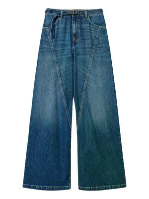 TWINSET Wide-leg Belted Jeans - Blue