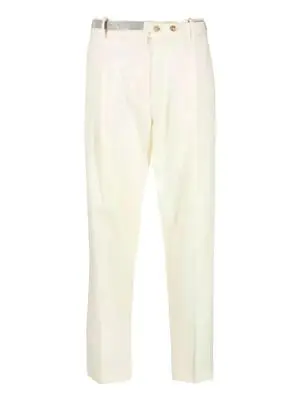 Fabiana Filippi Rhinestone Embellished High-waist Trousers - Neutrals