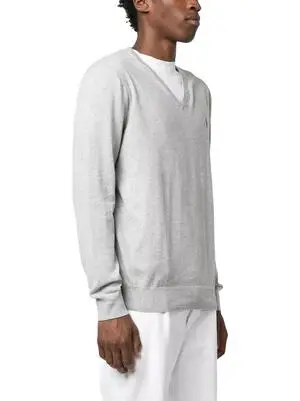 Polo Ralph Lauren Embroidered Pony V-neck Jumper - Grey