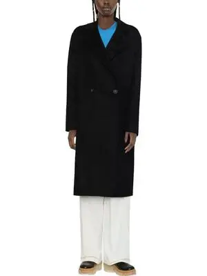 Stella McCartney Double-breasted Wool Coat - Black
