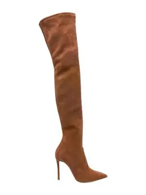 Casadei Julia 100mm Over-the-knee Stiletto Boots - Brown