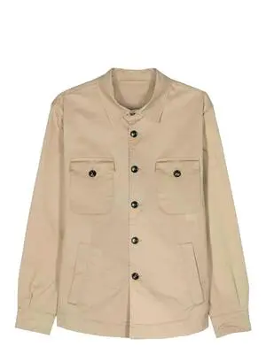 MAZZARELLI Long-sleeve Cargo Shirt - Neutrals