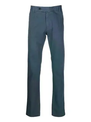 Massimo Alba Off-centre Button Chinos - Blue
