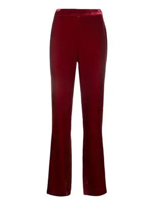 Moschino Velvet High-waisted Trousers - Red