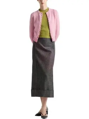 PRADA Prada A-line Wool Twill Maxi Skirt