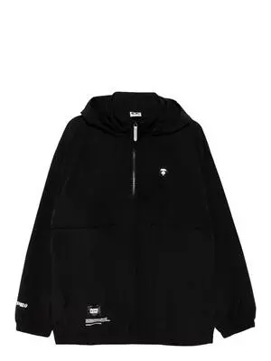 AAPE BY *A BATHING APE Moonface Logo Half-zip Jacket - Black