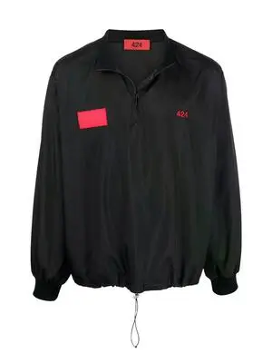 424 Logo-embroidered Windbreaker Jacket - Black