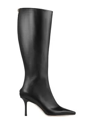 JIMMY CHOO Agathe Knee High Pointed Toe Boots - Black