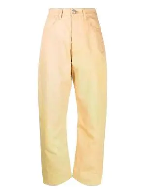 JIL SANDER High-waisted Tapered Leg Jeans - Neutrals