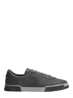 Dolce & Gabbana Leather Lace-up Sneakers - Grey