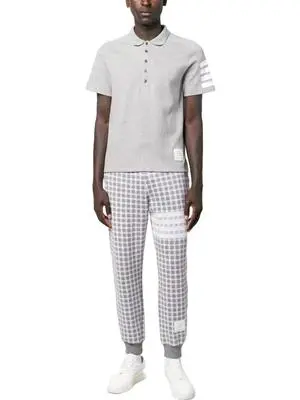 Thom Browne 4-bar Stripe Polo Shirt - Grey