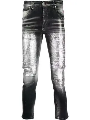 Philipp Plein Mid-rise Skinny Jeans - Black