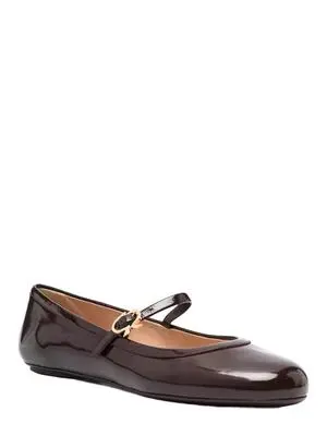 GIANVITO ROSSI Patent Leather Ballet Flats - Brown
