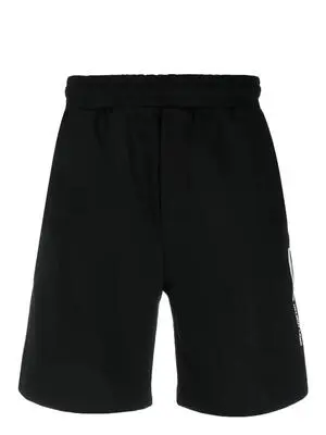 Helmut Lang Logo-print Cotton Track Shorts - Black