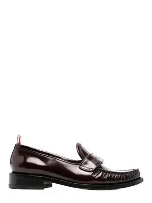 Thom Browne Leather Penny Loafers - Red