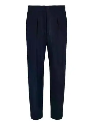Giorgio Armani Corduroy Tapered-leg Trousers - Blue