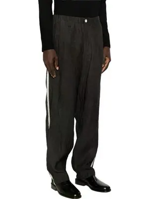 Yohji Yamamoto Ramie Tapered Trousers - Grey
