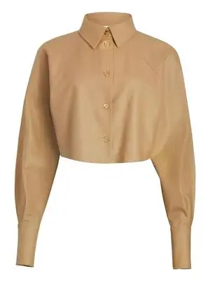 PATOU Cropped Organic Cotton Shirt