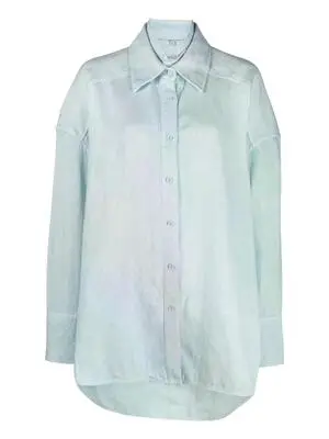 KRIZIA Long-sleeve Classic Collar Shirt - Blue