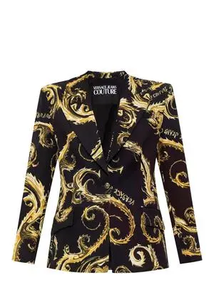 Versace Barocco Print Blazer - Black