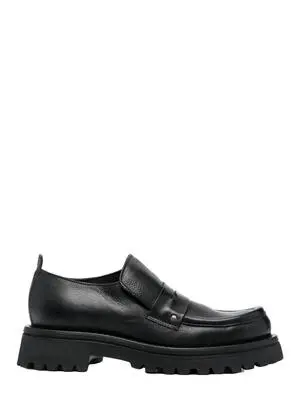 Moma Calf Leather Penny Loafers - Black