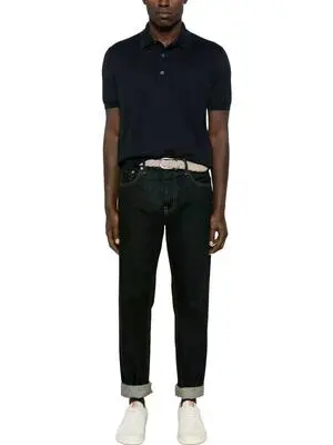 TOM FORD Cotton Polo Shirt Blue