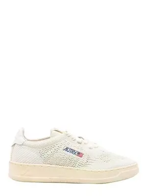 AUTRY Autry Open-Knit Sneakers With Logo Patch Neutrals