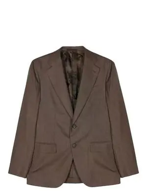 Caruso Americana Single-breasted Blazer - Brown