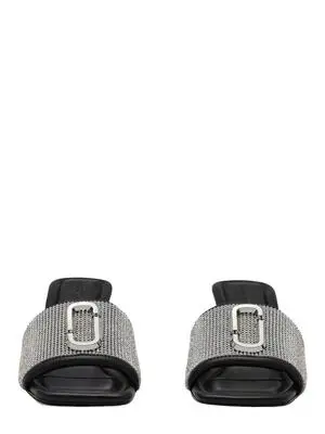 Marc Jacobs The Rhinestone J Marc 65mm Sandals - Black