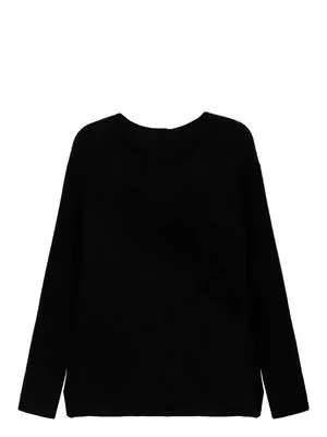 LABEL UNDER CONSTRUCTION Crew-neck Jumper With Panelled Design - Black
