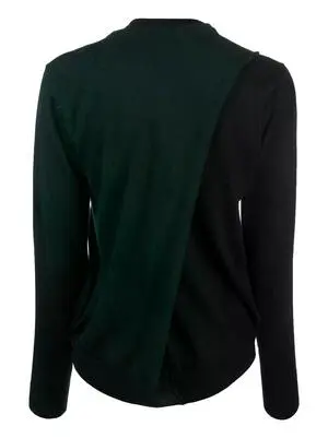 Colville Long-sleeve Wool Knitted Top - Black