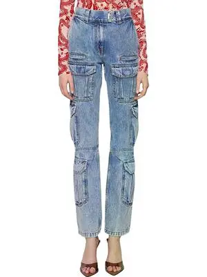 Givenchy Bootcut Cargo Jeans - Blue