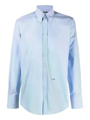 Dsquared2 Logo-print Long-sleeve Shirt - Blue
